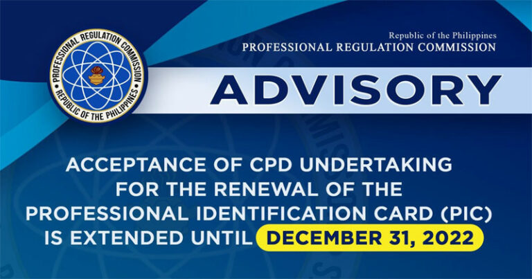 PRC accepts license renewal without CPD units until December 2022 - IBS ...